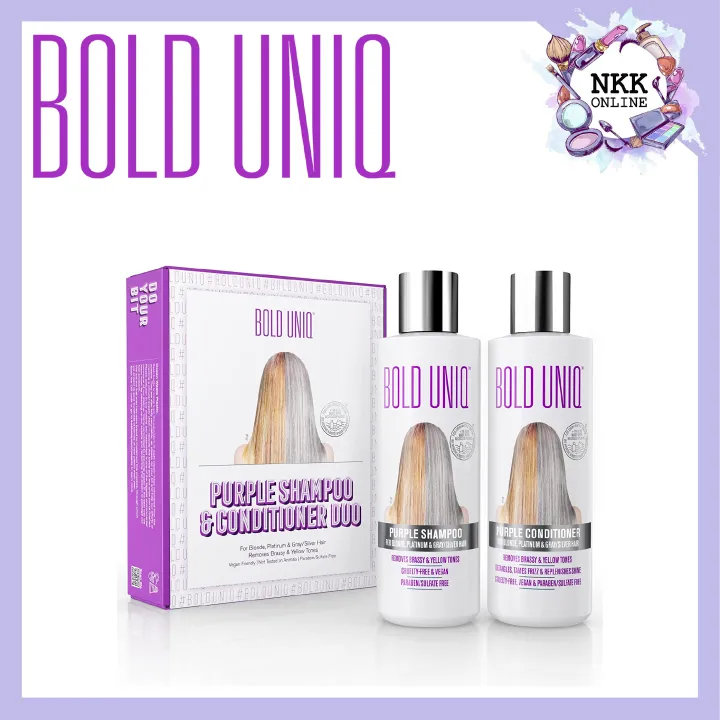 [พร้อมส่ง‼️ของแท้100%] Bold Uniq Purple Shampoo & Conditioner Duo 237ml ...