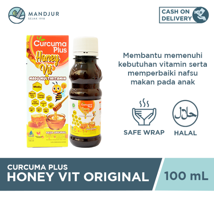 Curcuma Plus Honey Vit Original 100 mL - Madu Multivitamin Anak ...