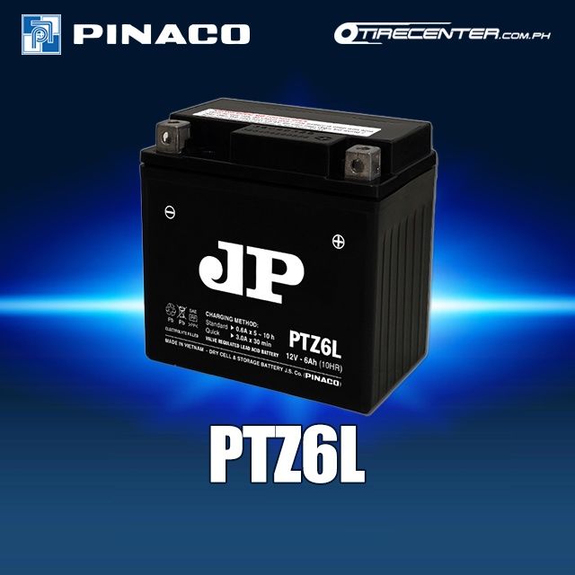 PINACO JP 6L VRLA Motorcycle Battery, 12V-6Ah, 113x70x105mm, For Honda ...