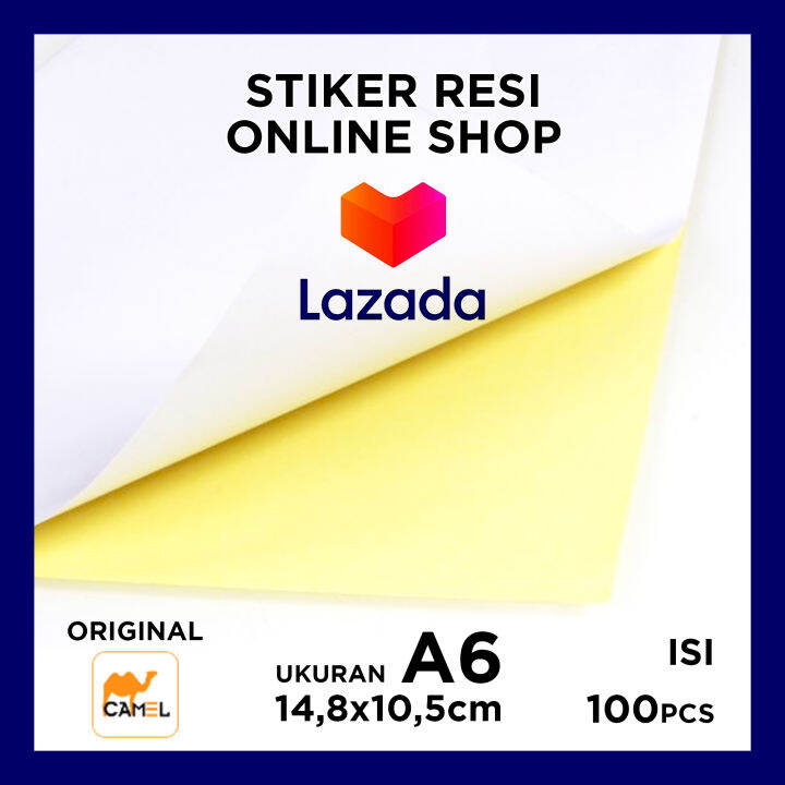 [A6 - PAKET 100 LEMBAR] STIKER LABEL RESI ONLINE SHOP STICKER HVS DOVE ...