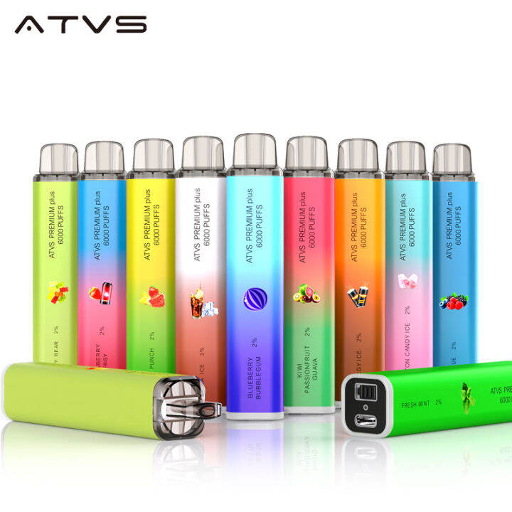 ATVS 6000 PUFFS Disposable Device vpliq juice vape POD Rechargeable ...