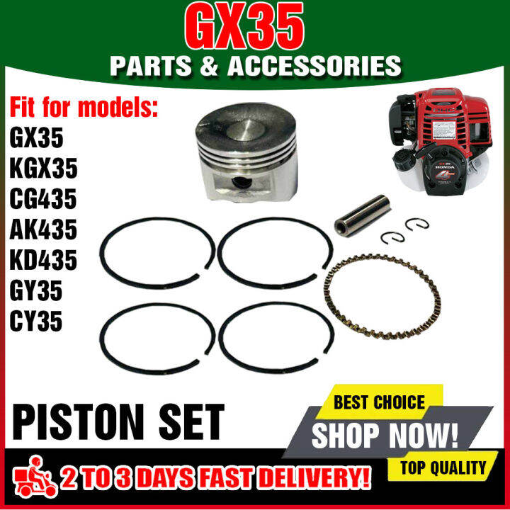 Honda GX35 Piston Set Assembly Assy for GX35 KGX35 Honda 4 stroke Grass Cutter Brush Cutter ...