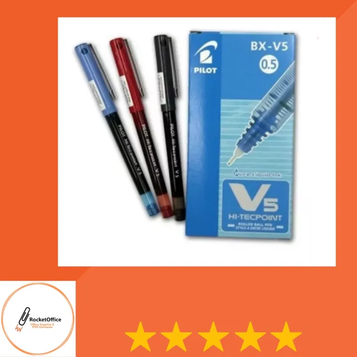 Pilot V5 Ballpen 0.3mm Color Red, Black And Blue Available sold per pc ...