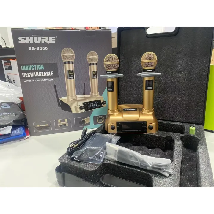 SHURE SG-8000 Automatic Charging Wireles Microphone Microphone 1 For 2 ...