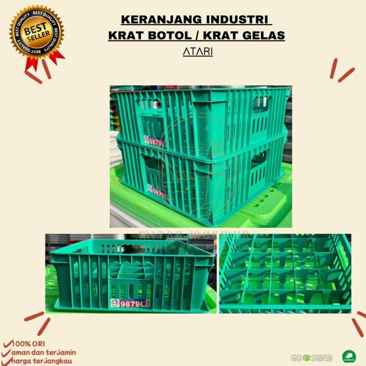 ATARI - KERANJANG INDUSTRI 9879 L / KRAT PLASTIK / KRAT GELAS & BOTOL ...