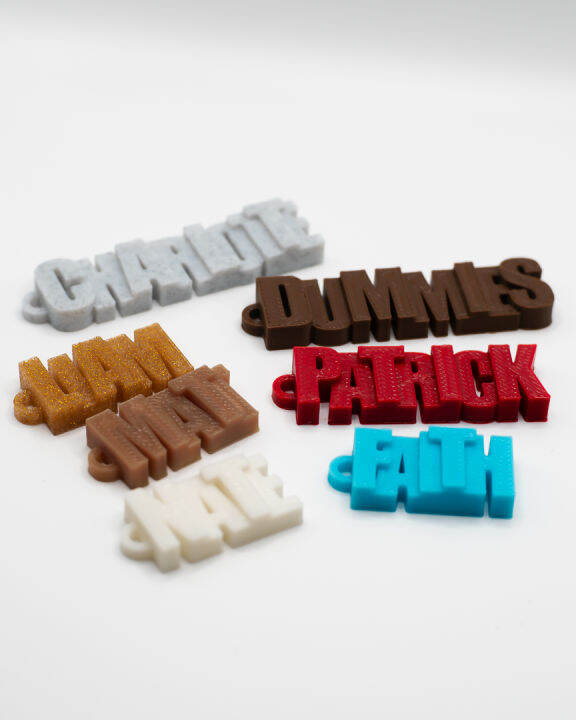 Personalized Keychain Name Tag | Customized with Impact Font | 3D ...