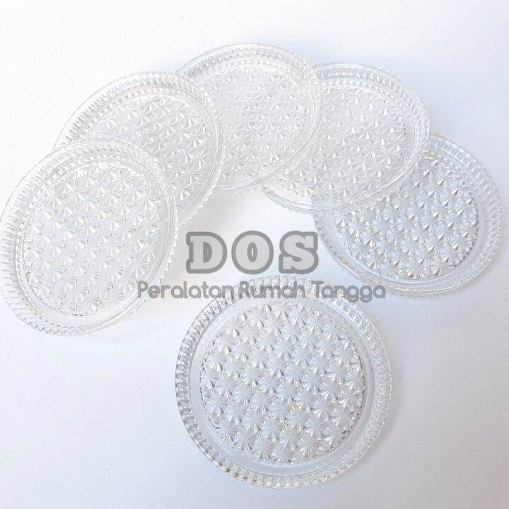 DOS 12bh Tatakan alas gelas bahan kaca beling bisa multifungsi tutup ...