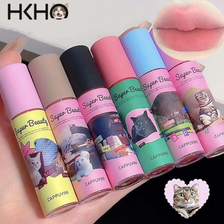 HKHO 1/3pcs Cat Lip Mud Lip Cream Matte Velvet Lip Glaze Long Lasting ...