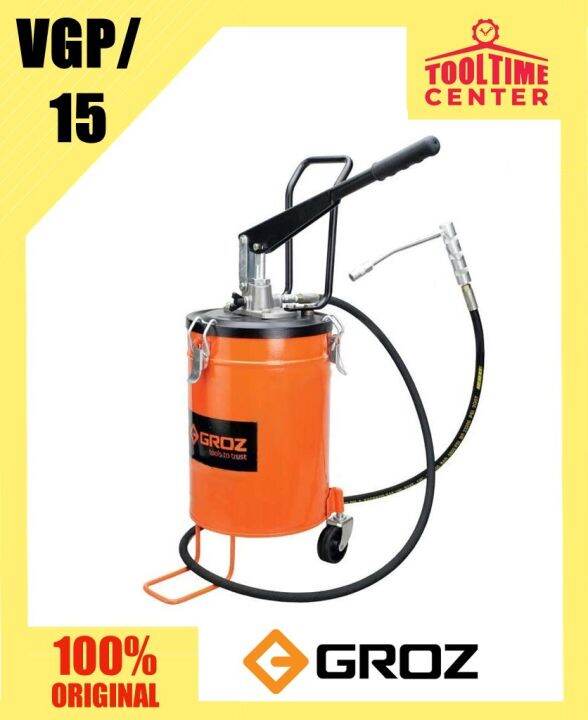 Groz Grease Pump 15kg Bucket Capacity with Wheels | Lazada PH