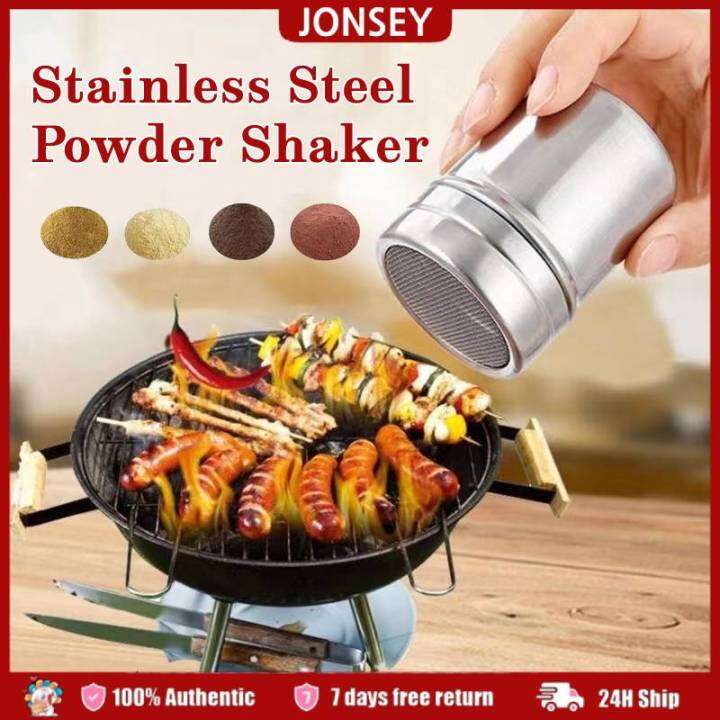 Stainless Steel Powder Shaker Flour Sprinkler Icing Sugar Powder Coffee ...