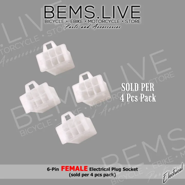 6-Pin 2.8mm FEMALE Electrical Wire Socket - 4pcs Pack | Lazada PH