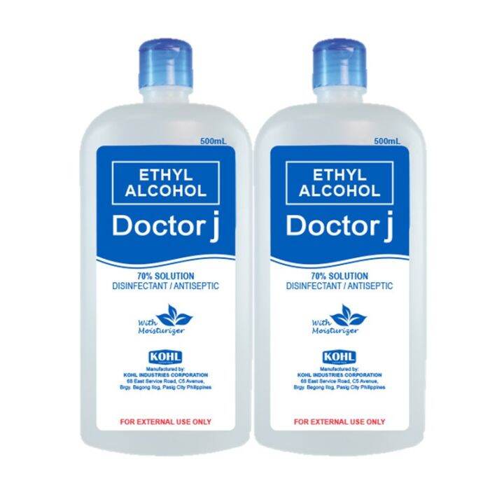 Doctor J 70% Ethyl Alcohol 500ml - Pack of 2 | Lazada PH