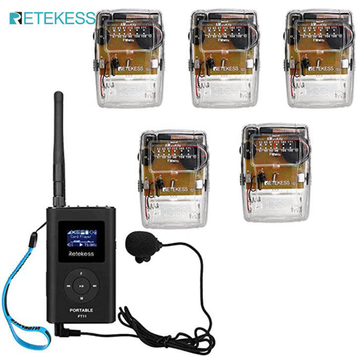 RETEKESS FT11 Portable FM Transmitter Low Power Radio Support TF, AUX ...