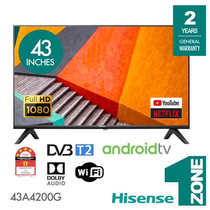 Hisense 43" Full HD 1080P LED Smart/Android TV - Model 43A4000H ...