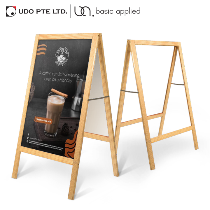 Wooden A Board Poster Stand | A Shape Wooden Foamboard Poster Stand ...
