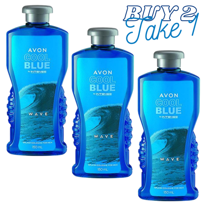 Original Buy 2 Take 1 Avon Cool Blue for men Splash cologne 150 ml WAVE ...
