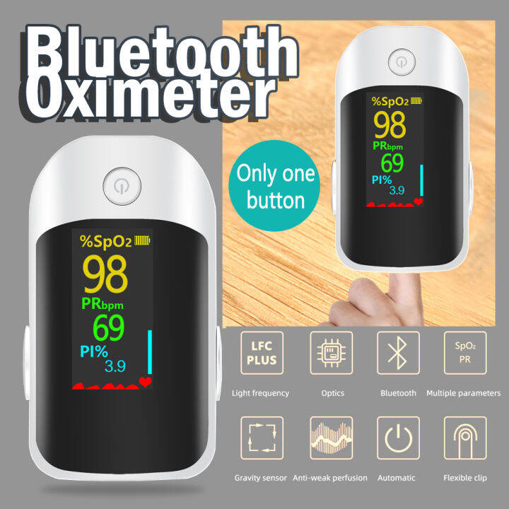 DD ~ Fingertip Pulse Oximeter With Bluetooth Blood Oxygen Finger Clip ...