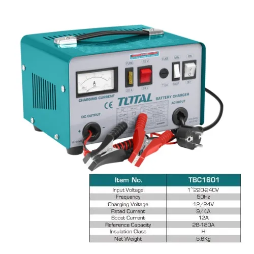 Total เครื่องชาร์จแบตเตอรี่ 12V / 24V 220V รุ่น TBC1601 ( Battery ...