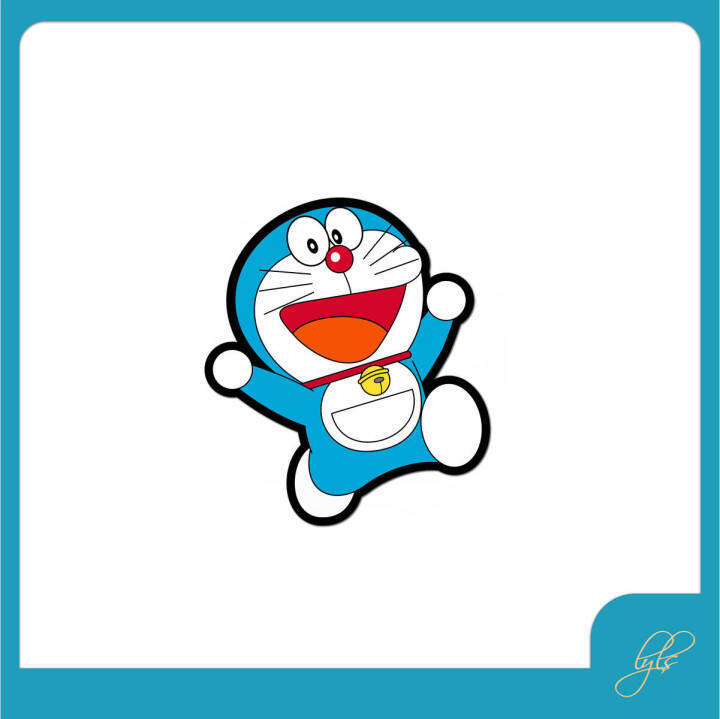 Doraemon Anime Peeker Waterproof Vinyl Sticker for Motorcycle, Laptop ...