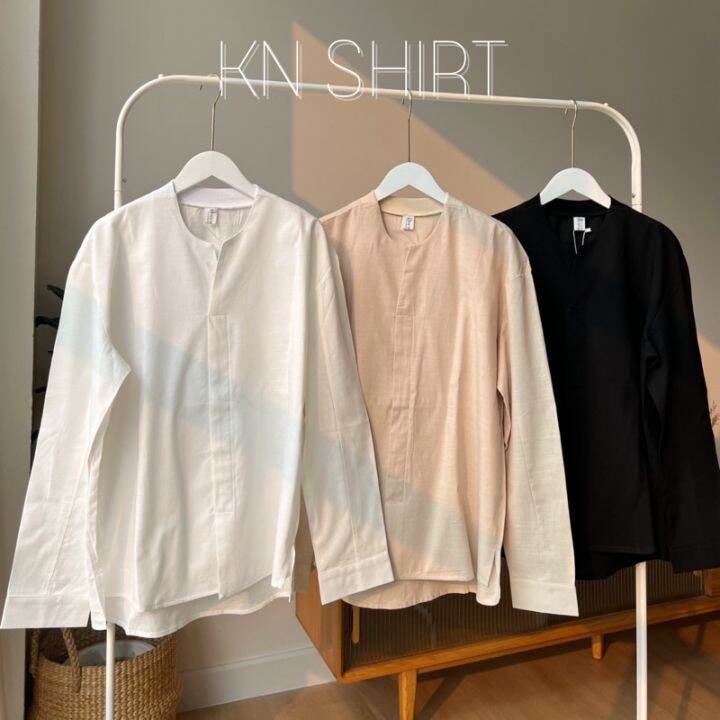 เสื้อเชิ้ตแขนยาว ดีไซน์ใหม่ (รหัส : KN26) | Lazada.co.th