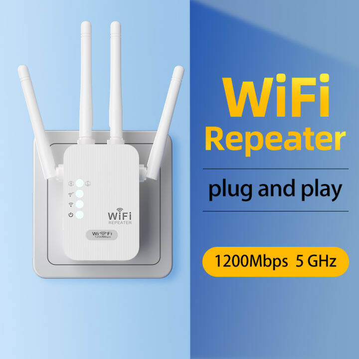 Lintratek 5G 1200Mbps Wifi Repeater 2.4Ghz Wifi Range Extender 5Ghz ...