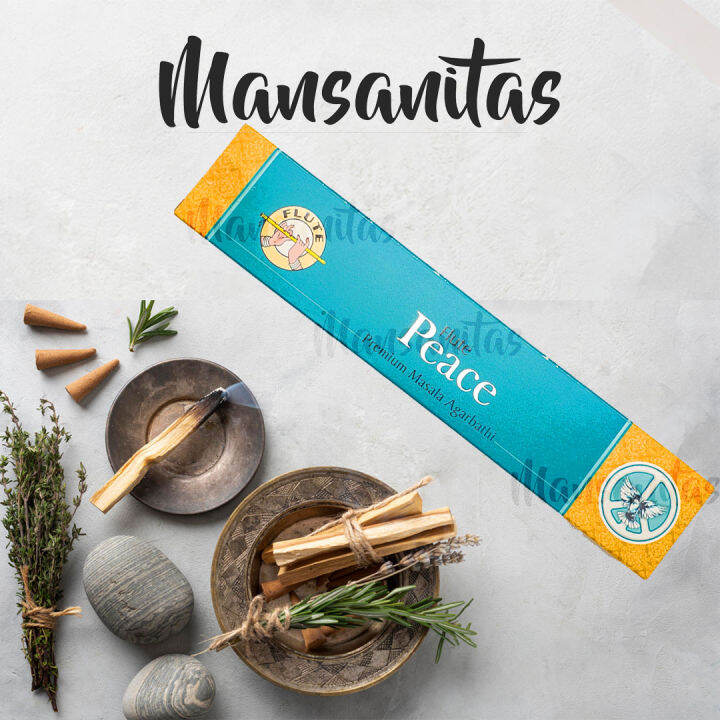Mansanitas Mansanas Flute Peace Premium Masala Incense Sticks Approx 15 ...