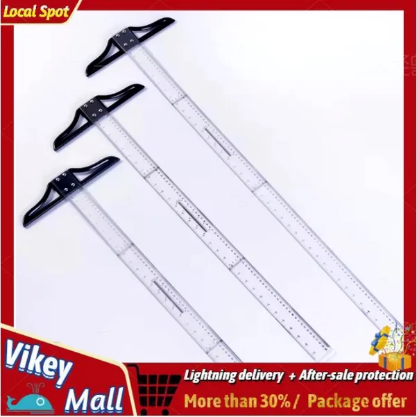 Spot 60cm T Square Ruler Acrylic Transparent T-Ruler for Art Framing ...