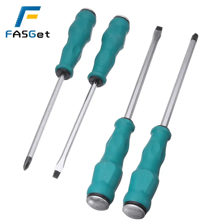 FASGET 1ชิ้นฉนวน PP จัดการมือไขควงไขควงไขควงของช่างไฟฟ้าเครื่องมือซ่อมแซมหลายเครื่องมือมือ150 ...