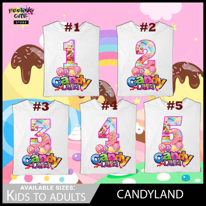 Candyland Theme Number 1 2 3 4 5 6 7 8 9 10 Candyland Shirt Kids to ...
