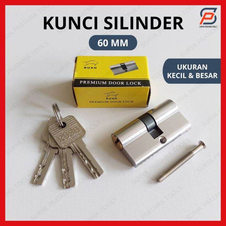 SILINDER KUNCI PINTU 60mm KECIL TANGGUNG BESAR 60 mm ANAK KUNCI RUSH | Lazada Indonesia
