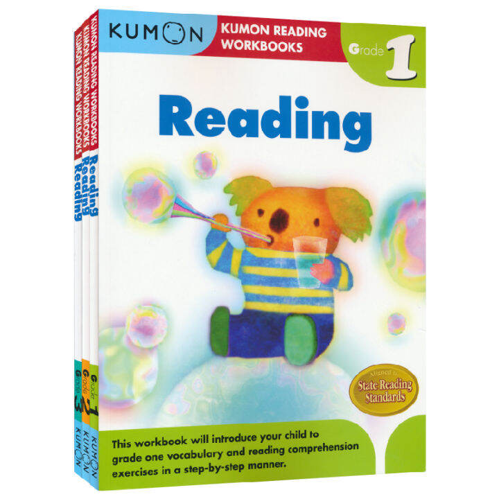 Kumon reading workbooks g1-g3 official education primary school English ...