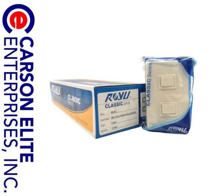 ROYU Classic Series 2-Gang Switch without LED Set (WH503) sold per ...