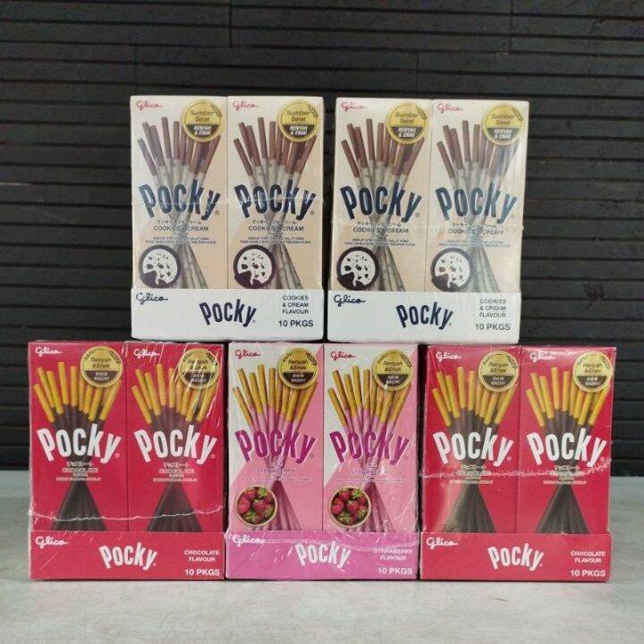 glico Pocky mini pack 21 gram stick Chocolate strawberry 10 pcs | Lazada Indonesia