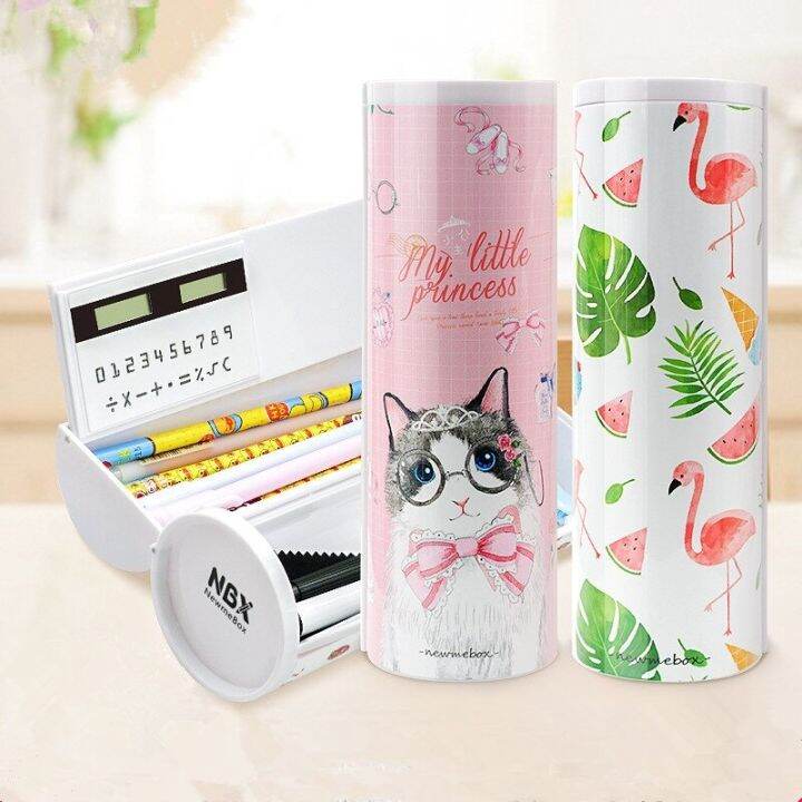 【Ready Stock】 New kawaii whiteboard pencil box with built-in mirror ...