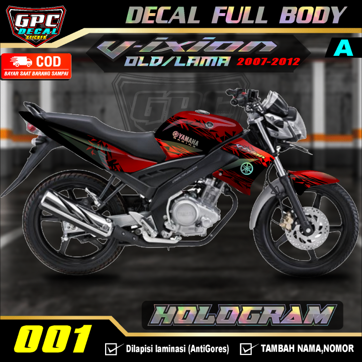 Decal Sticker Variasi Fullbody-STICKER HOLOGRAM Vixion OLD/LAMA 2007 ...