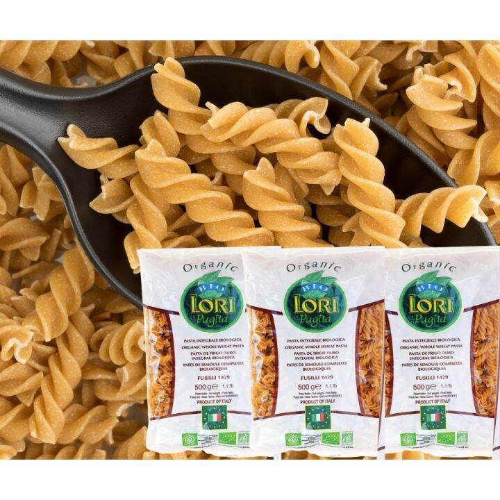 Pasta Lori Bio Lori Organic Whole Wheat Pasta Fusilli 500g (pack of 3 ...
