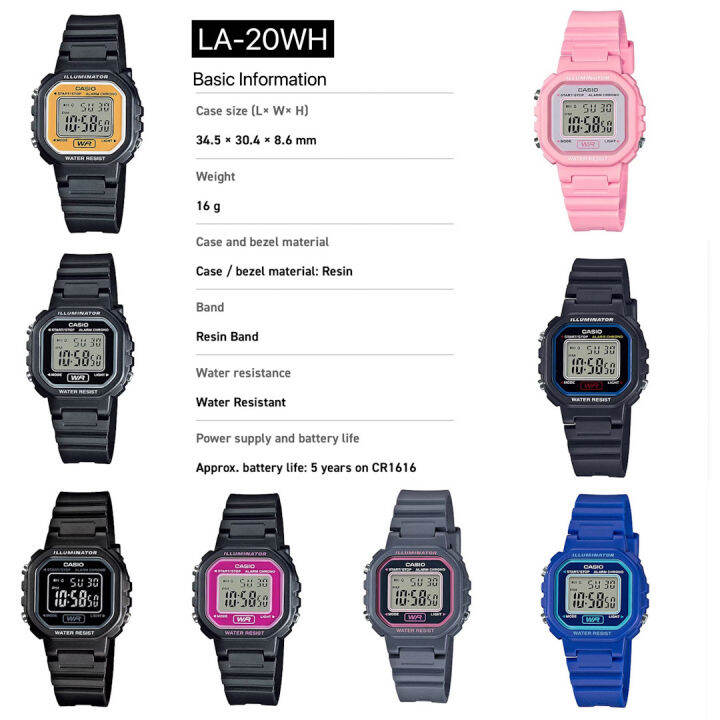 [CASIO KID'S CHOICE🔥] CASIO YOUTH SMALL SIZE DIGITAL WATCH LA-20WH ...