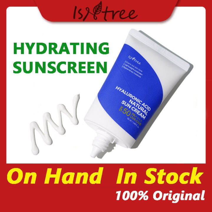 ISNTREE Hyaluronic Acid Natural Sun Cream Face and Body Sun Protection ...