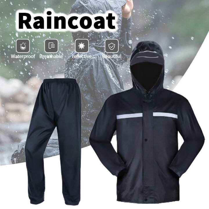 Oxford Cloth Raincoat Motorcycle Rain Coat Jacket Suit Baju Hujan ...