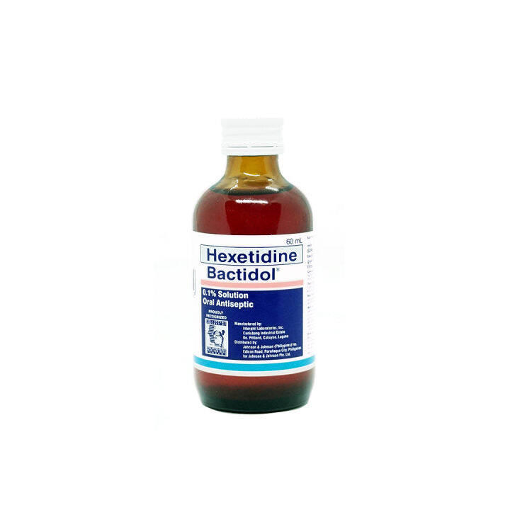 Bactidol Hexetidine 60ml 0.1% Solution Oral Antiseptic | Lazada PH