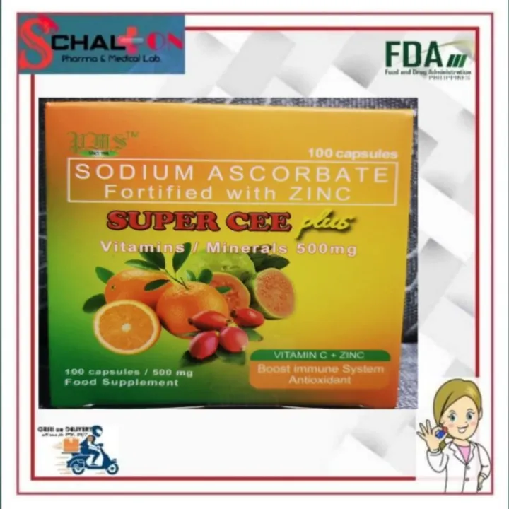 SUPER CEE PLUS (Sodium Ascorbate with Zinc) 100s Capsules | Lazada PH