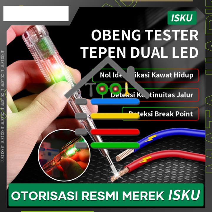OBENG LISTRIK TESPEN UNTUK CEK ARUS LISTRIK DUAL LED | Lazada Indonesia