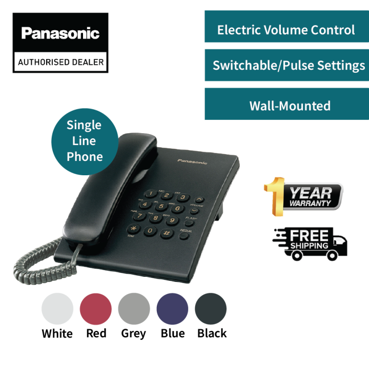 Panasonic TS500 Corded Phone Wall Mountable KX-TS500MLB | Lazada
