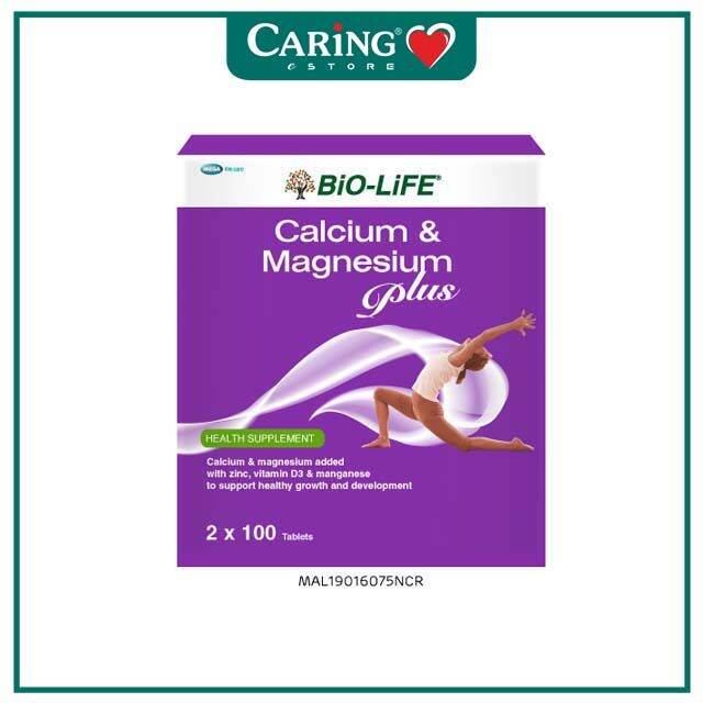 BIO-LIFE CALCIUM & MAGNESIUM PLUS TABLET 100S X 2 | Lazada
