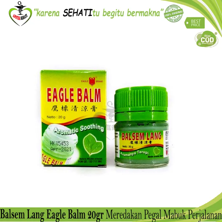 BALSEM CAP LANG HIJAU 20GR OBAT GOSOK KESELEO PEGEL LINU | Lazada Indonesia