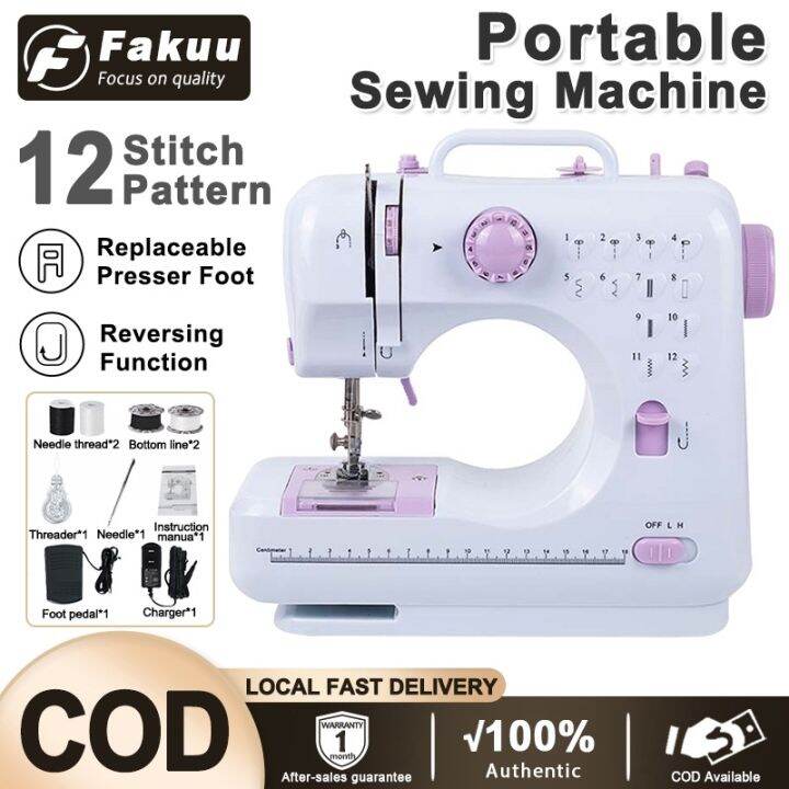 COD Portable Sewing Machine Mini Electric Household 12 Stitches Sewing ...