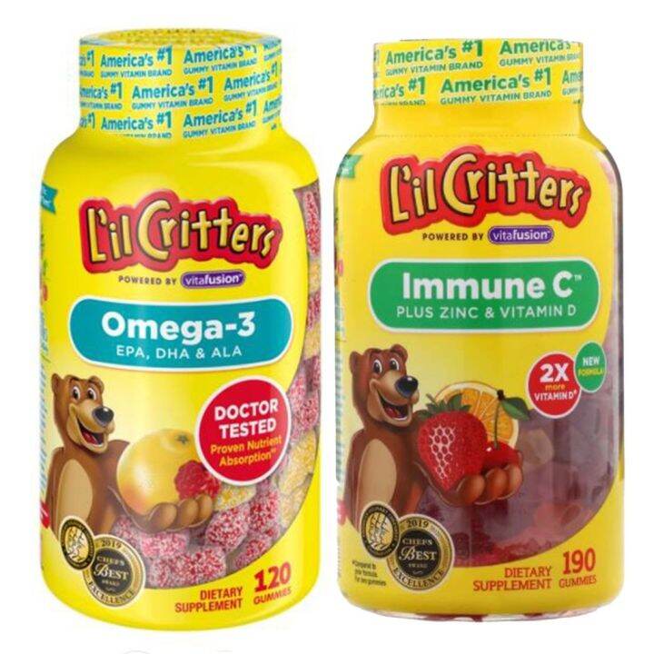 L'il Critters Immune C Plus Zinc Vitamin D LIL CRITTERS dha omega 3 ...