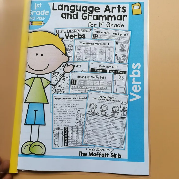 1st Grade Language Arts and Grammar Practice Workbooks Activities ...