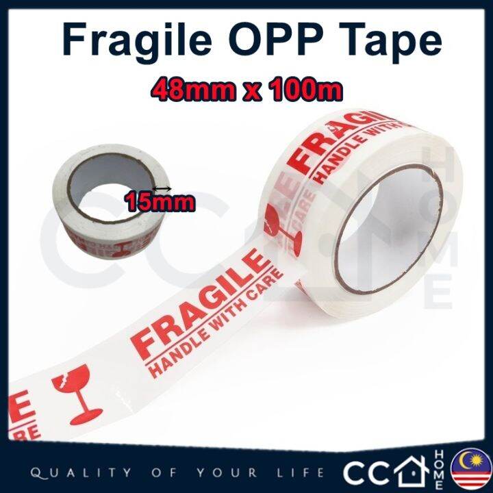 Fragile OPP Tape 50MIC x 48MM x 100M 157- | Lazada