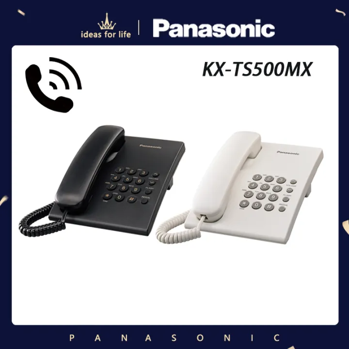Panasonic โทรศัพท์บ้าน KX-TS500MX โทรศัพท์แบบมีสาย โทรศัพท์สำนักงาน โทรศัพท์บ้าน สายเดี่ยว Plug ...